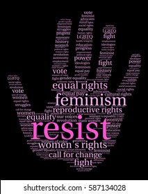 Resist Word Cloud On Black Background Stock Vector (Royalty Free ...