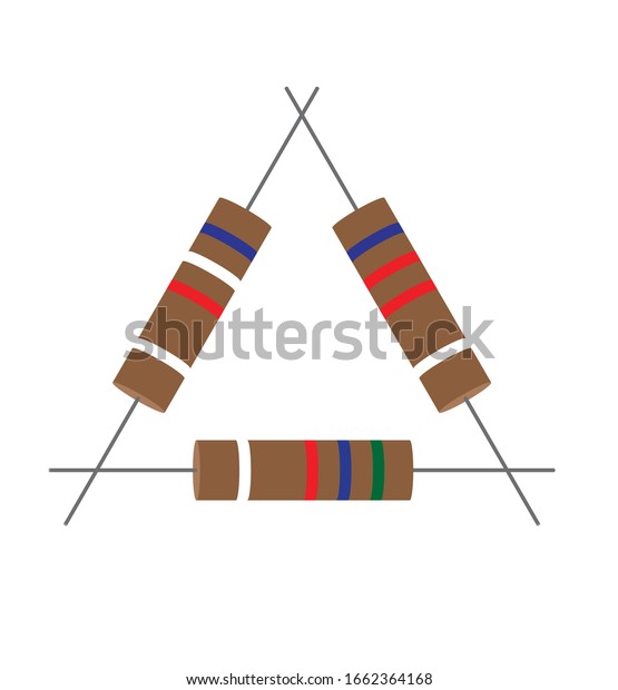 Resistor Electricity Sympol Isolated On White Stock Vector (Royalty ...