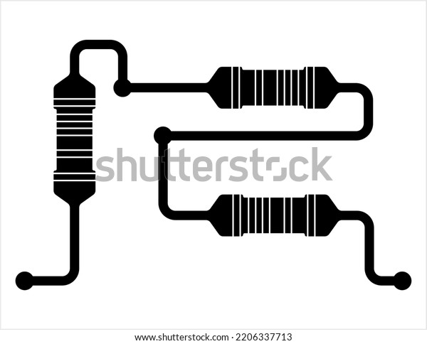 Resistor Icon Passive Twoterminal Electrical Component Stock Vector ...