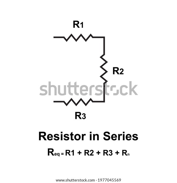 Resistor Series Formulas Resistor Formula Electronic Stock Vector ...