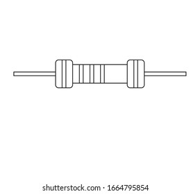 Resistor Symbol On White Background Stock Vector (Royalty Free ...