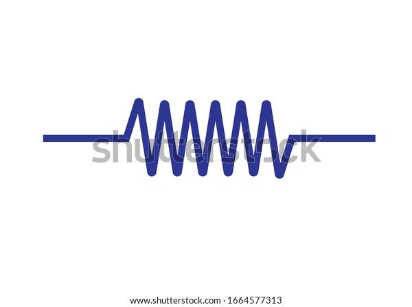 Resistor Symbol On White Background Stock Vector (Royalty Free ...