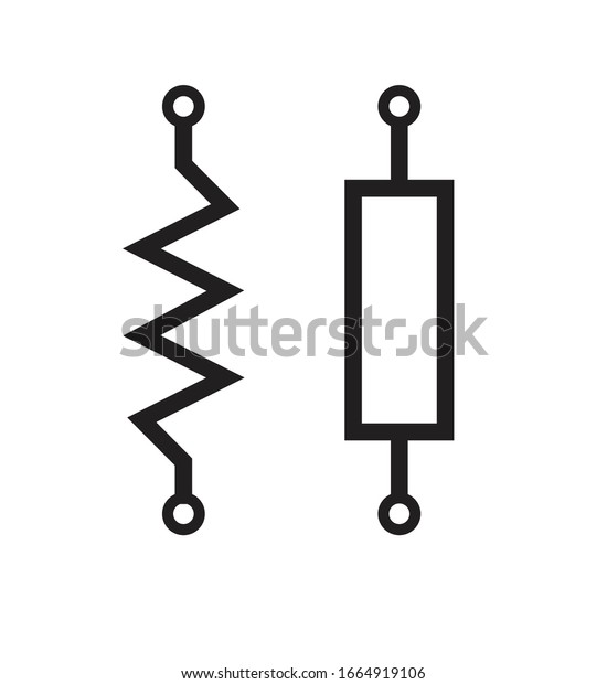Resistor Symbol On White Background Stock Vector (Royalty Free) 1664919106