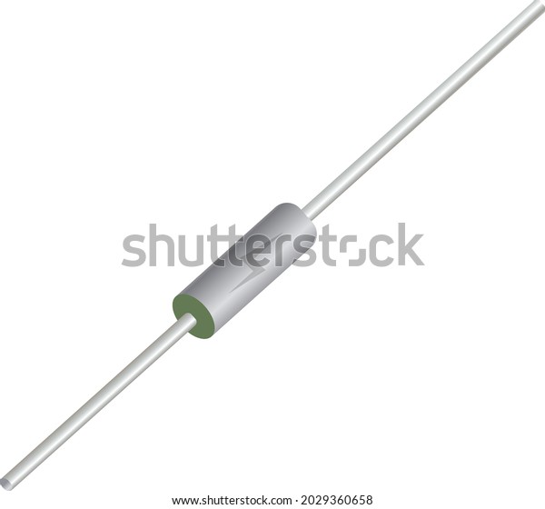 Resistor Two Green Sides Lightning Stock Vector (Royalty Free ...