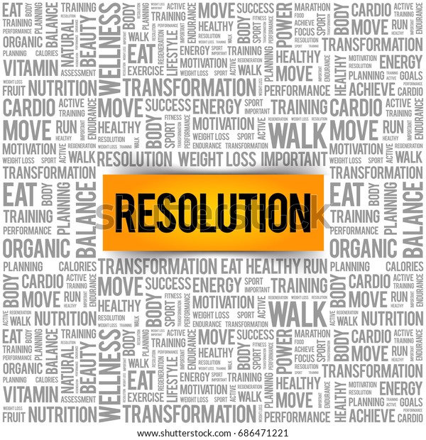 Resolution Word Cloud Collage Health Concept: vector de stock (libre de ...