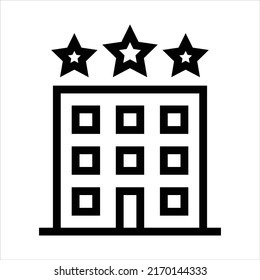 Resort Hotel Building Vector Icon Symbol Stock Vector (Royalty Free ...