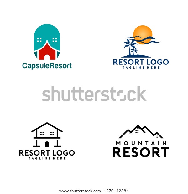 Resort Logo Design Template Stock Vector Royalty Free 1270142884