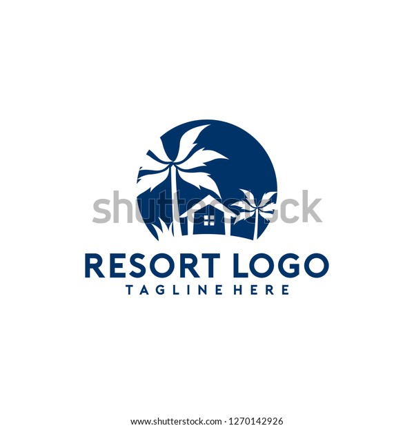 Resort Logo Design Template Stock Vector (Royalty Free) 1270142926 ...