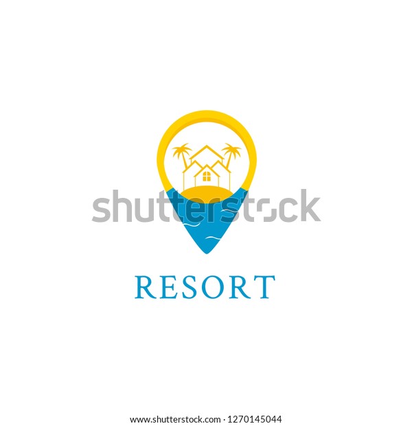 Resort Logo Design Template Stock Vector (Royalty Free) 1270145044 ...