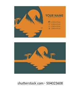 Resort Theme Business Card Stock Vector (Royalty Free) 504023608 ...