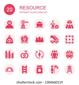Resource Icon Set Collection 20 Filled Stock Vector (Royalty Free ...
