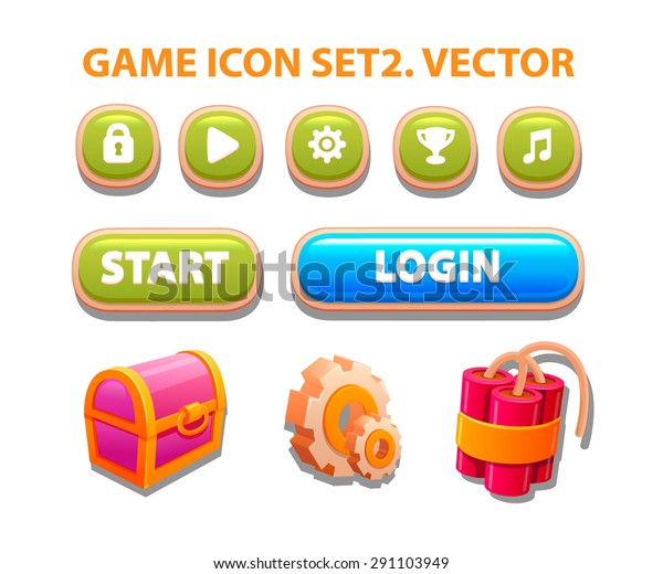 Vektor Stok Resource Icons Games Game Resource Bar (Tanpa Royalti ...