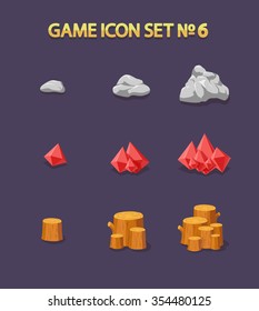 Resource Icons Games Set Icon Game Stock Vector (Royalty Free ...