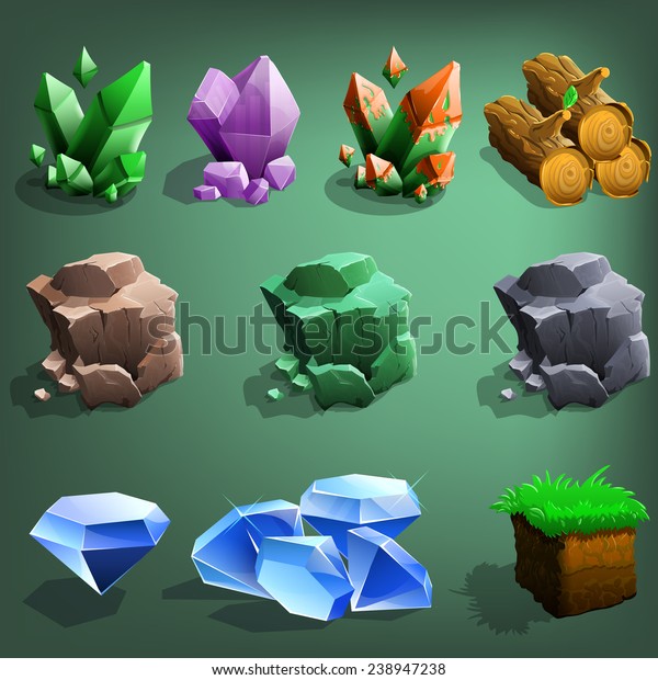 Resource Icons Games Vector Illustration Stock Vector (Royalty Free ...
