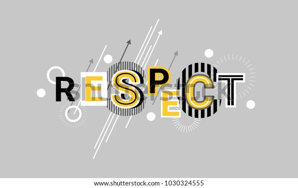 Respect Appreciation Web Banner Abstract Template Stock Vector (Royalty ...