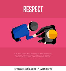 Respect Banner Vector Illustration Top View Stock Vector (Royalty Free ...