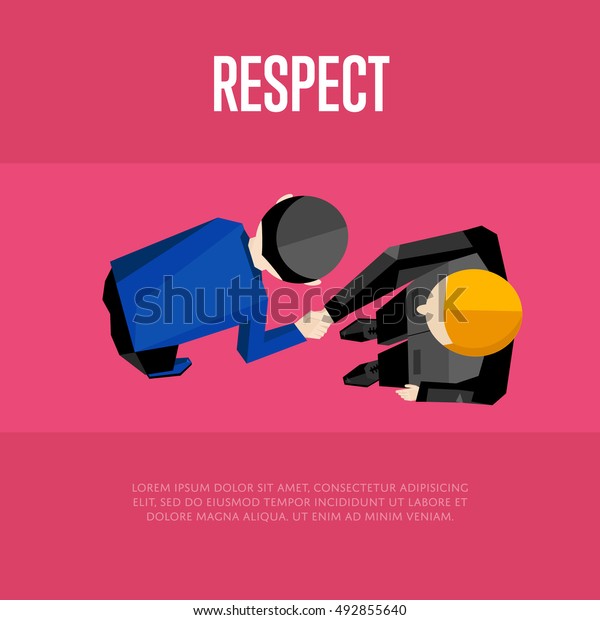 Respect Banner Vector Illustration Top View Stock Vector (Royalty Free ...