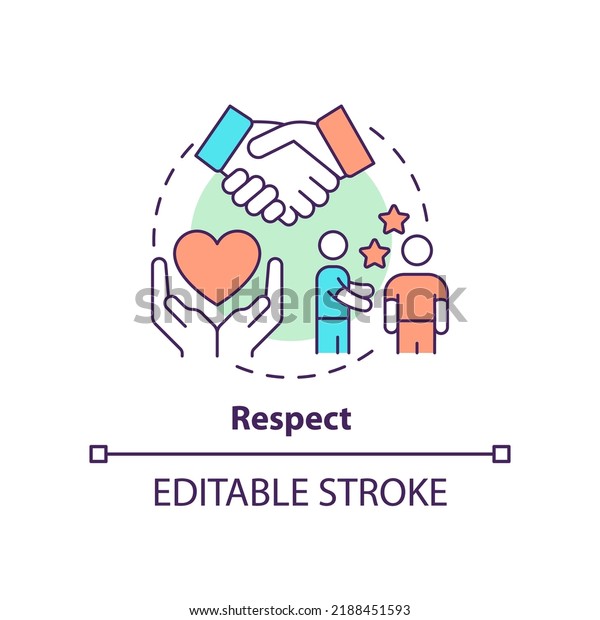 Icono de concepto de respeto. Ilustración: vector de stock (libre de ...