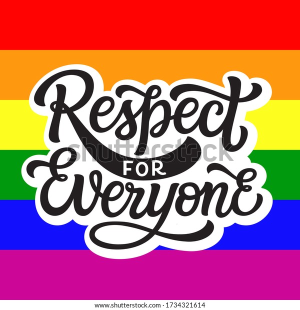Respect Everyone Hand Drawn Quote On Stock Vector (Royalty Free ...