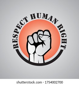 Respect Human Rights Vector Hand Stock Vector (Royalty Free) 1754002700 ...