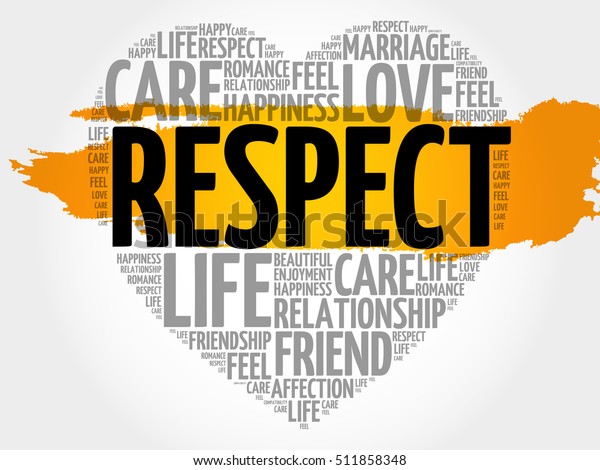 「Respect Word Cloud Collage Heart Concept」のベクター画像素材（ロイヤリティフリー） 511858348