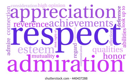 Respect Word Cloud On White Background Stock Vector (Royalty Free ...