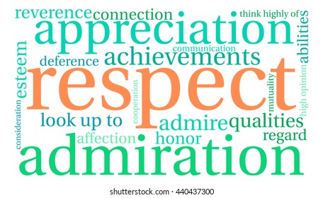 Respect Word Cloud On White Background Stock Vector (Royalty Free ...