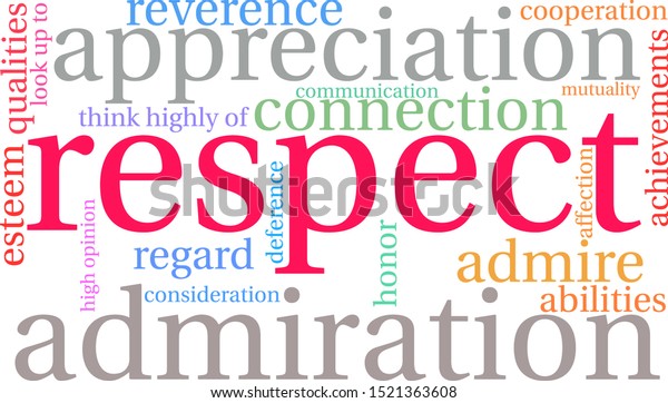 Respect Word Cloud On White Background Stock Vector (Royalty Free ...