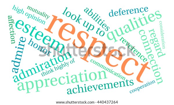 Respect Word Cloud On White Background Stock Vector (Royalty Free ...