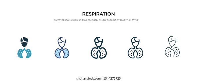 Respiration Icon Different Style Vector Illustration: เวกเตอร์สต็อก ...