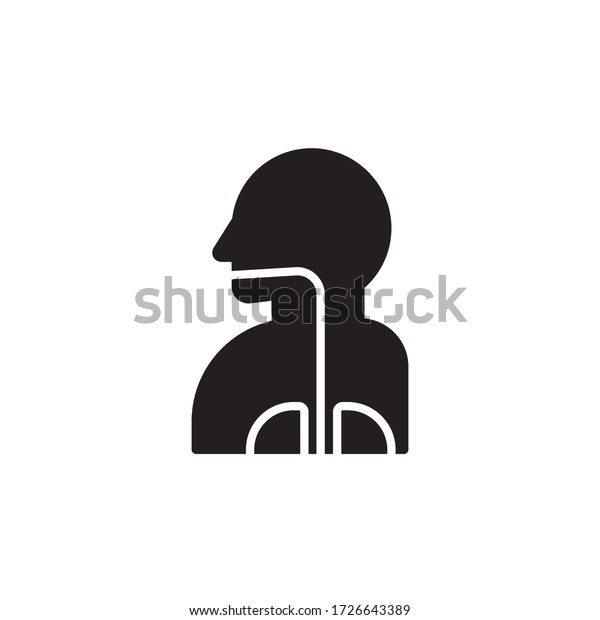 Respiratory Icon Glyph Vector Illustration Isolated Stock Vector ...