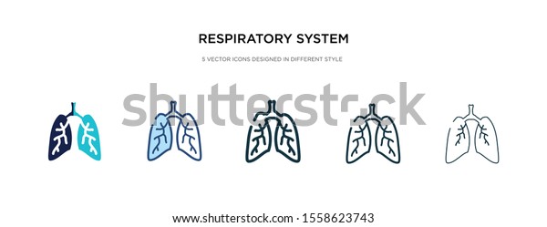 Respiratory System Icon Different Style Vector Stock Vector (Royalty ...