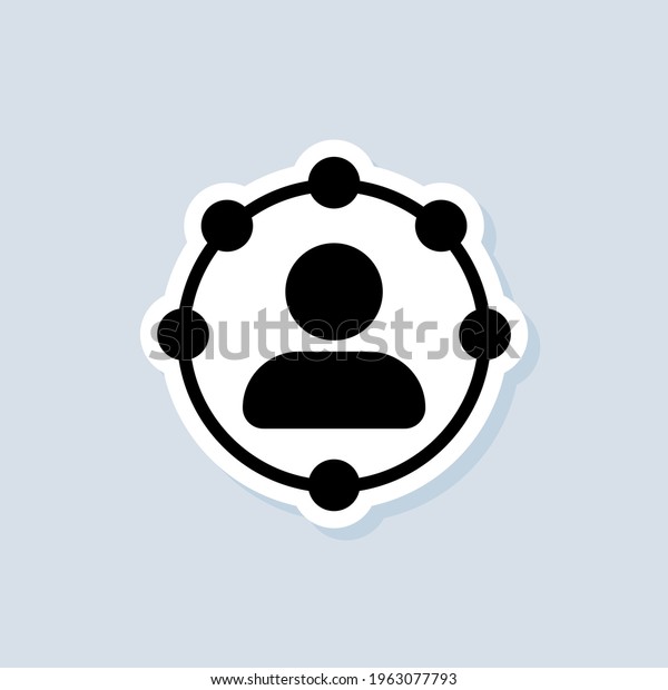 Responsibility Sticker Professional Roles Icon Functions Stock Vector ...