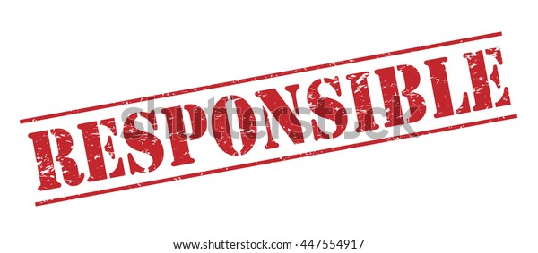 Responsible Vector Stamp On White Background: เวกเตอร์สต็อก (ปลอดค่า ...