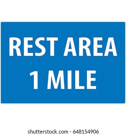 Rest Area One Mile Road Sign Stock Vector (Royalty Free) 648154906 ...