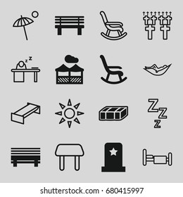 Rest Icons Set 16 Editable Filled Stock Vector (Royalty Free ...