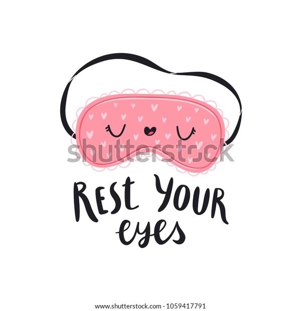 Rest Your Eyes Vector Illustration Sleep Stock Vector (Royalty Free ...