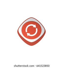 Restart Refresh Glossy Color App Icon Stock Vector (Royalty Free ...