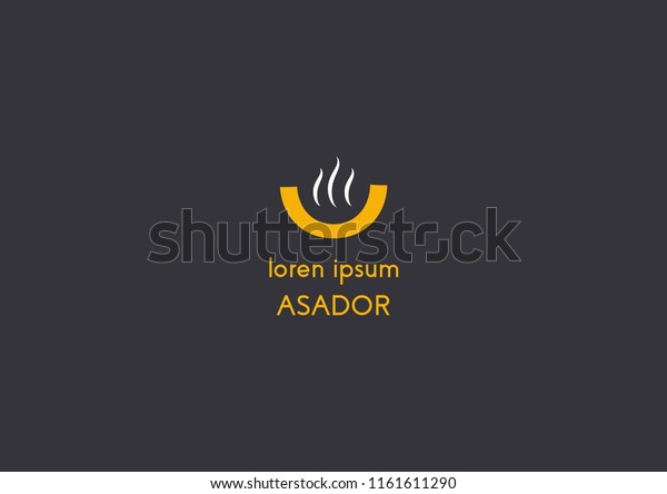 Restaurant Asado Logo Stock Vector (Royalty Free) 1161611290 | Shutterstock
