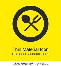 Restaurant Bright Yellow Material Minimal Icon Stock Vector (Royalty ...