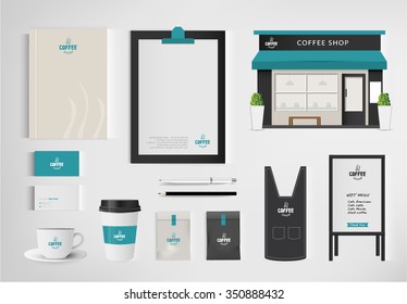 Restaurant Cafe Set Shop Front Design Stock Vector (Royalty Free) 304737926