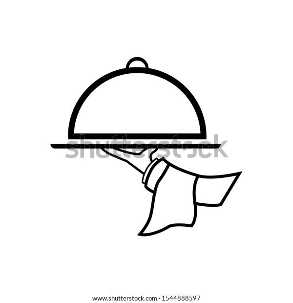 Restaurant Cloche Hand Waiter Icon Flat Stock Vector (Royalty Free ... Restaurant Cloche Hand Waiter Icon Flat Stock Vector (Royalty Free ...