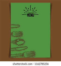 Restaurant Coffee Menu Design Vector Green Stock Vector (Royalty Free ...