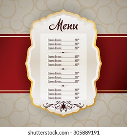 Royal Menu Cafe Restaurant Shell Pearls Stock Vector (Royalty Free ...