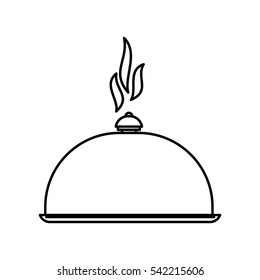 Restaurant Dish Dome Icon Vector Illustration Stock Vector (Royalty ...