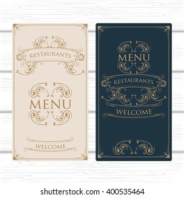 Restaurant Flourish Cafe Menu Design Vintage Stock Vector (Royalty Free ...