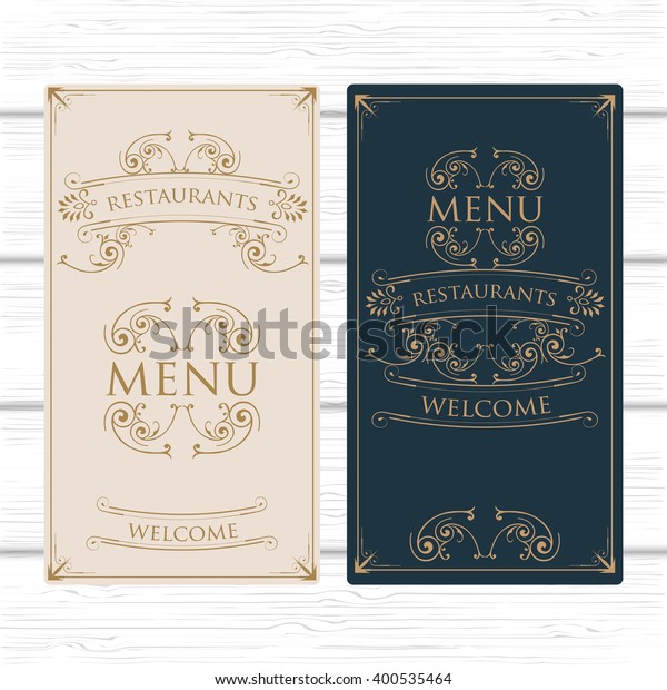 Restaurant Flourish Cafe Menu Design Vintage Stock Vector (Royalty Free ...