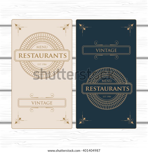 Restaurant Flourish Cafe Menu Design Vintage Stock Vector (Royalty Free ...