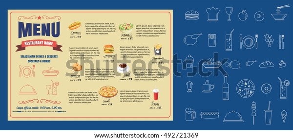 Restaurant Food Menu Design Vector Format Stock Vector (Royalty Free ...