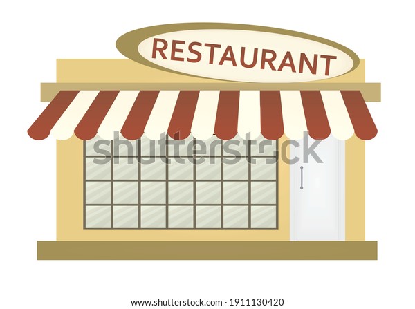 Restaurant Front Side Vector Illustration Stock Vector (Royalty Free ...